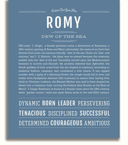 Romy | Name Art Print – Name Stories