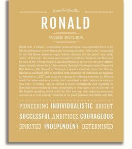 Ronald | Name Art Print – Name Stories