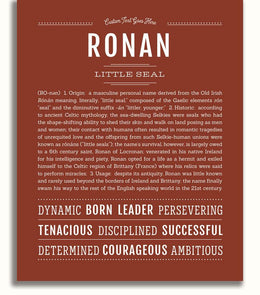 Ronan | Name Art Print – Name Stories