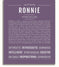 Ronnie (male) | Name Art Print – Name Stories