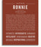 Ronnie (male) | Name Art Print – Name Stories