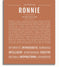 Ronnie Personalized Name Meaning Art Prints – Name Stories