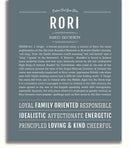 Rori | Name Art Print – Name Stories