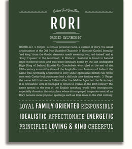 Rori | Name Art Print – Name Stories