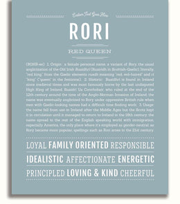 Rori | Name Art Print – Name Stories