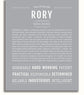 Rory (male) | Name Art Print – Name Stories