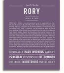 Rory (male) | Name Art Print – Name Stories