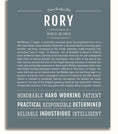 Rory (male) | Name Art Print – Name Stories