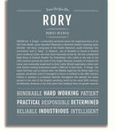 Rory (male) | Name Art Print – Name Stories
