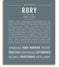 Rory (male) | Name Art Print – Name Stories