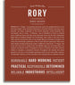 Rory (male) | Name Art Print – Name Stories