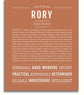 Rory (male) | Name Art Print – Name Stories