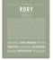 Rory (male) | Name Art Print – Name Stories