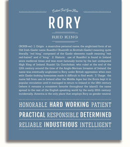 Rory (male) | Name Art Print – Name Stories