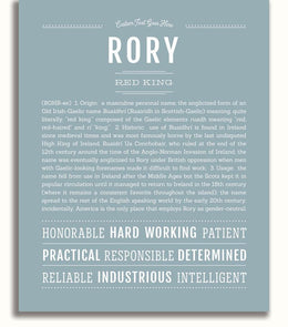 Rory (male) | Name Art Print – Name Stories