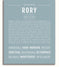 Rory (male) | Name Art Print – Name Stories