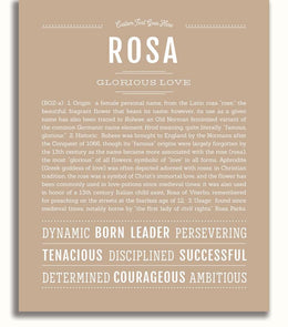 Rosa | Name Art Print – Name Stories