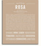 Rosa | Name Art Print – Name Stories