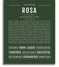 Rosa Personalized Name Meaning Art Prints – Name Stories