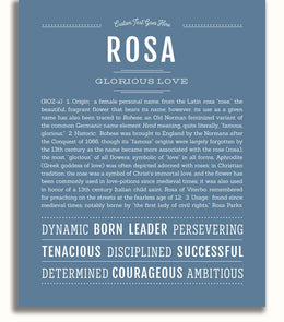 Rosa | Name Art Print – Name Stories