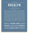 Rosalyn Personalized Name Meaning Art Prints – Name Stories