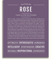 Rose | Name Art Print – Name Stories