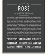 Rose | Name Art Print – Name Stories