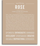 Rose | Name Art Print – Name Stories