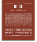 Rose Personalized Name Meaning Art Prints – Name Stories