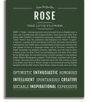 Rose Personalized Name Meaning Art Prints – Name Stories