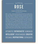Rose Personalized Name Meaning Art Prints – Name Stories