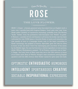 Rose | Name Art Print – Name Stories