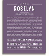 Roselyn | Name Art Print – Name Stories