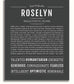 Roselyn | Name Art Print – Name Stories