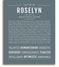 Roselyn | Name Art Print – Name Stories