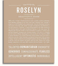 Roselyn | Name Art Print – Name Stories