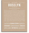 Roselyn | Name Art Print – Name Stories