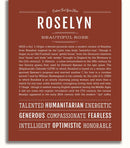 Roselyn | Name Art Print – Name Stories
