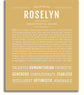 Roselyn | Name Art Print – Name Stories