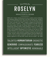 Roselyn Personalized Name Meaning Art Prints – Name Stories