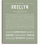 Roselyn | Name Art Print – Name Stories