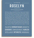 Roselyn | Name Art Print – Name Stories