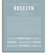Roselyn | Name Art Print – Name Stories