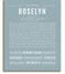 Roselyn | Name Art Print – Name Stories