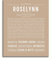 Roselynn | Name Art Print – Name Stories