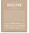 Roselynn | Name Art Print – Name Stories
