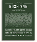 Roselynn | Name Art Print – Name Stories