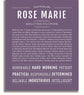 Rosemarie Personalized Name Meaning Art Prints – Name Stories