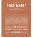 Rosemarie | Name Art Print – Name Stories