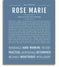 Rosemarie Personalized Name Meaning Art Prints – Name Stories